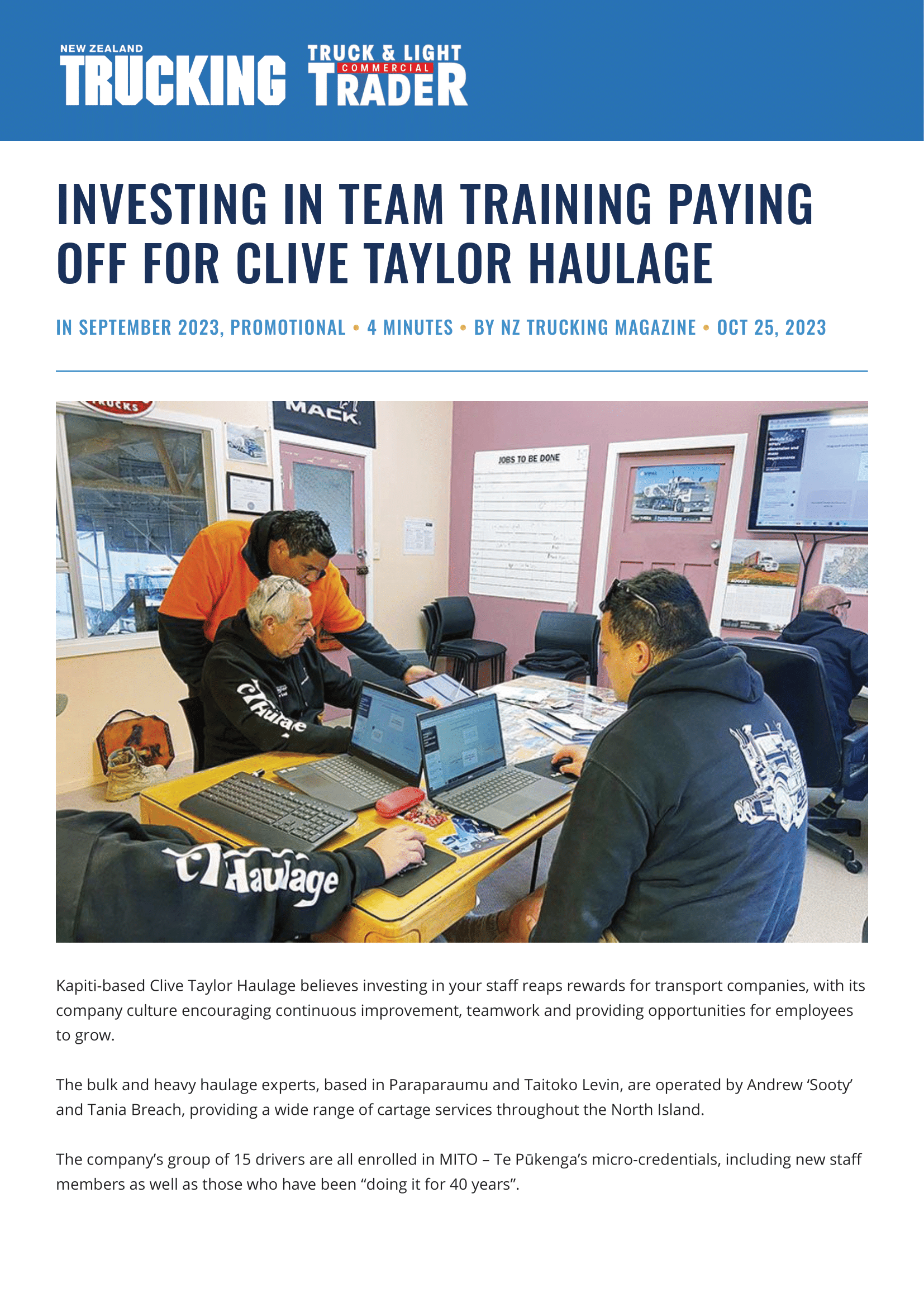 In the news | Clive taylor